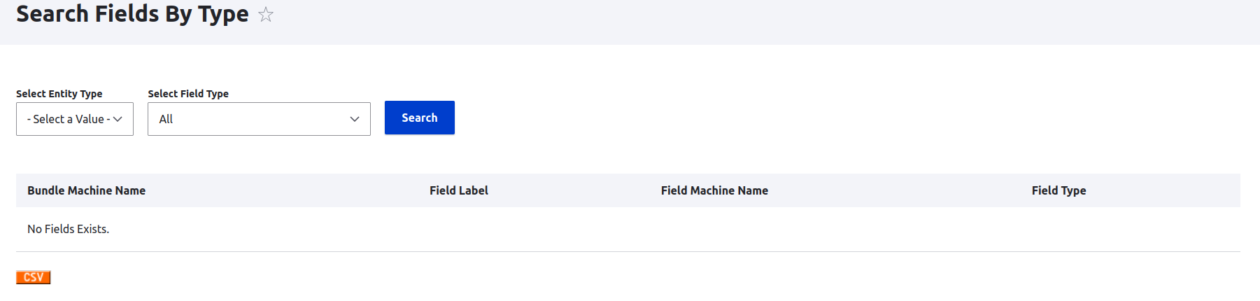 Entity Fields Search